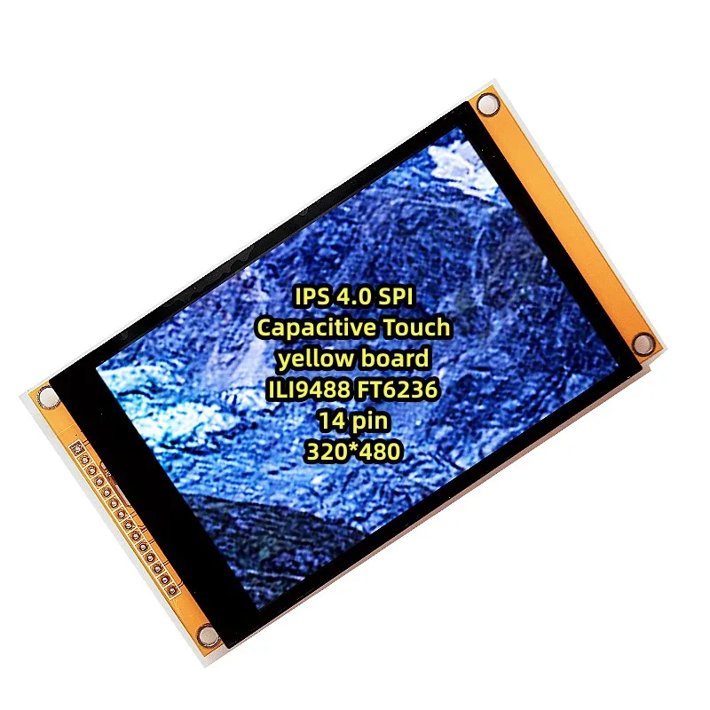 Сенсорный экран IPS 4,0 дюйма SPI ILI9488 FT6236 Esp32 14-контактный ...