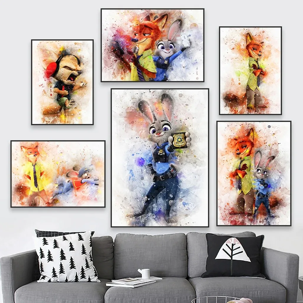 Disney, фильм, мультфильм, зверополис, искусство, Джуди И Ник, детская ...