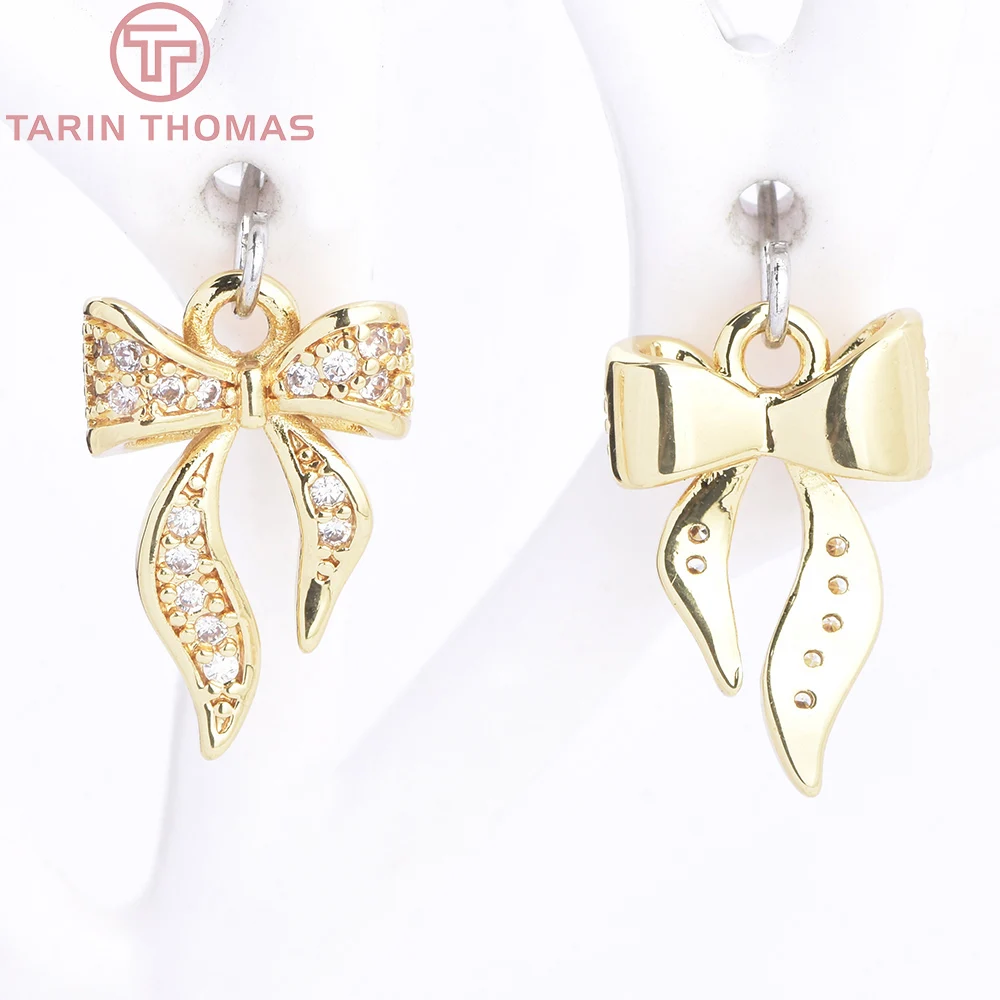 Подвески TARIN THOMAS, латунь с цирконом, золотистого цвета, 10 шт ...