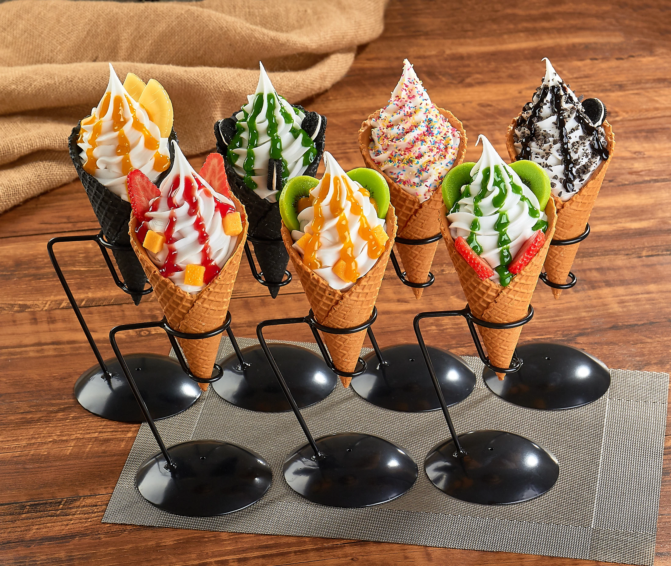 Simulation Ice Cream Model Realistic Artificial Ice-Cream Cone Fake ...