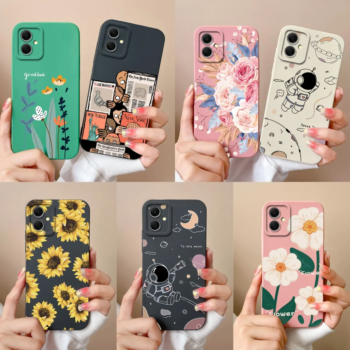 Чехол для Samsung A06 Flower Plants, мягкий гладкий жидкий силиконовый ...