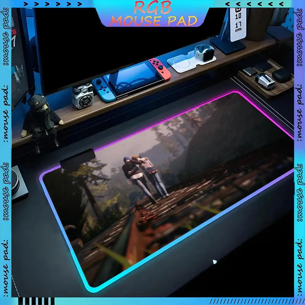 Life Is Strange Mouse Pad RGB Pc Accessories LED Game Desk Mat E-sport ...