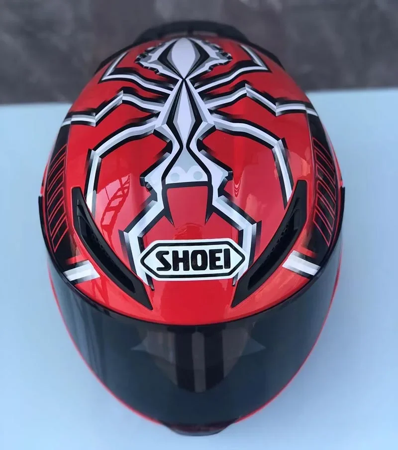 ECE Approved Red Ant Motorcycle Helmet With Colorful Visor Casco ...