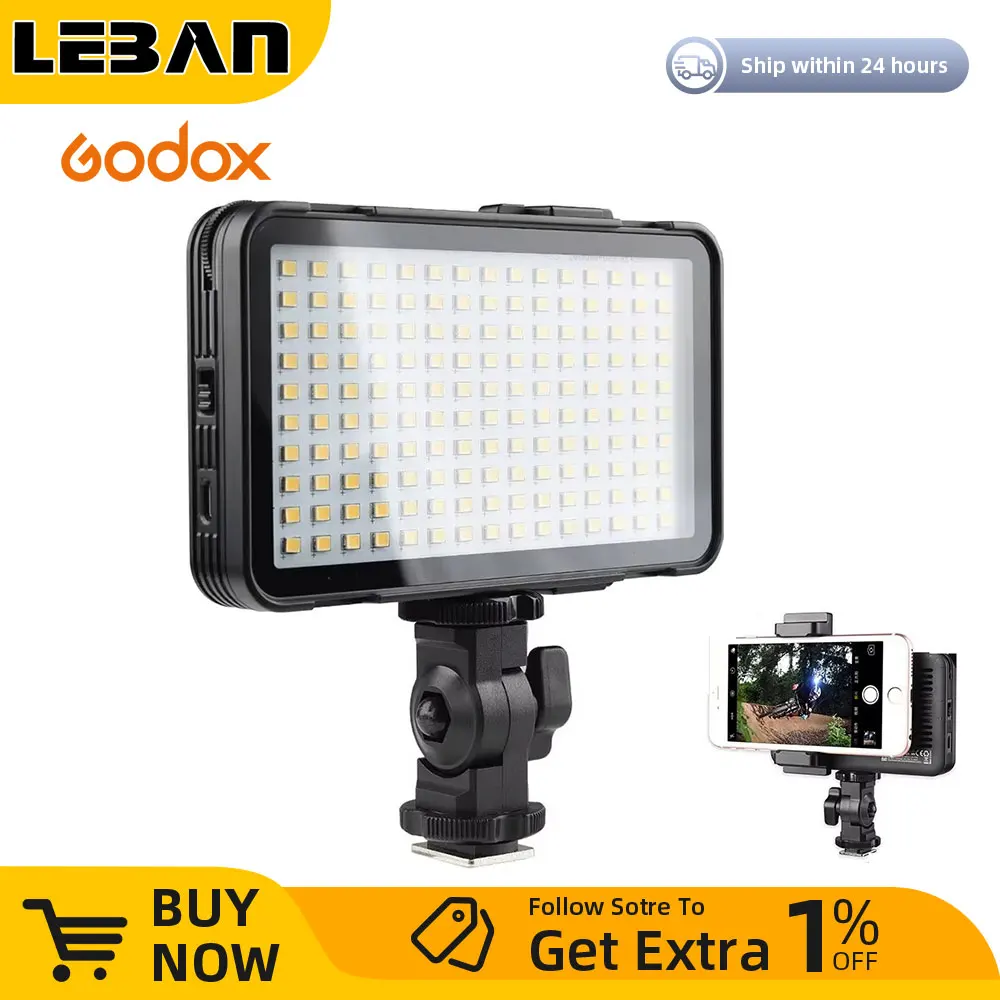 Godox 5600K LED M150 Светодиодная видеолампа для мобильного телефона со ...