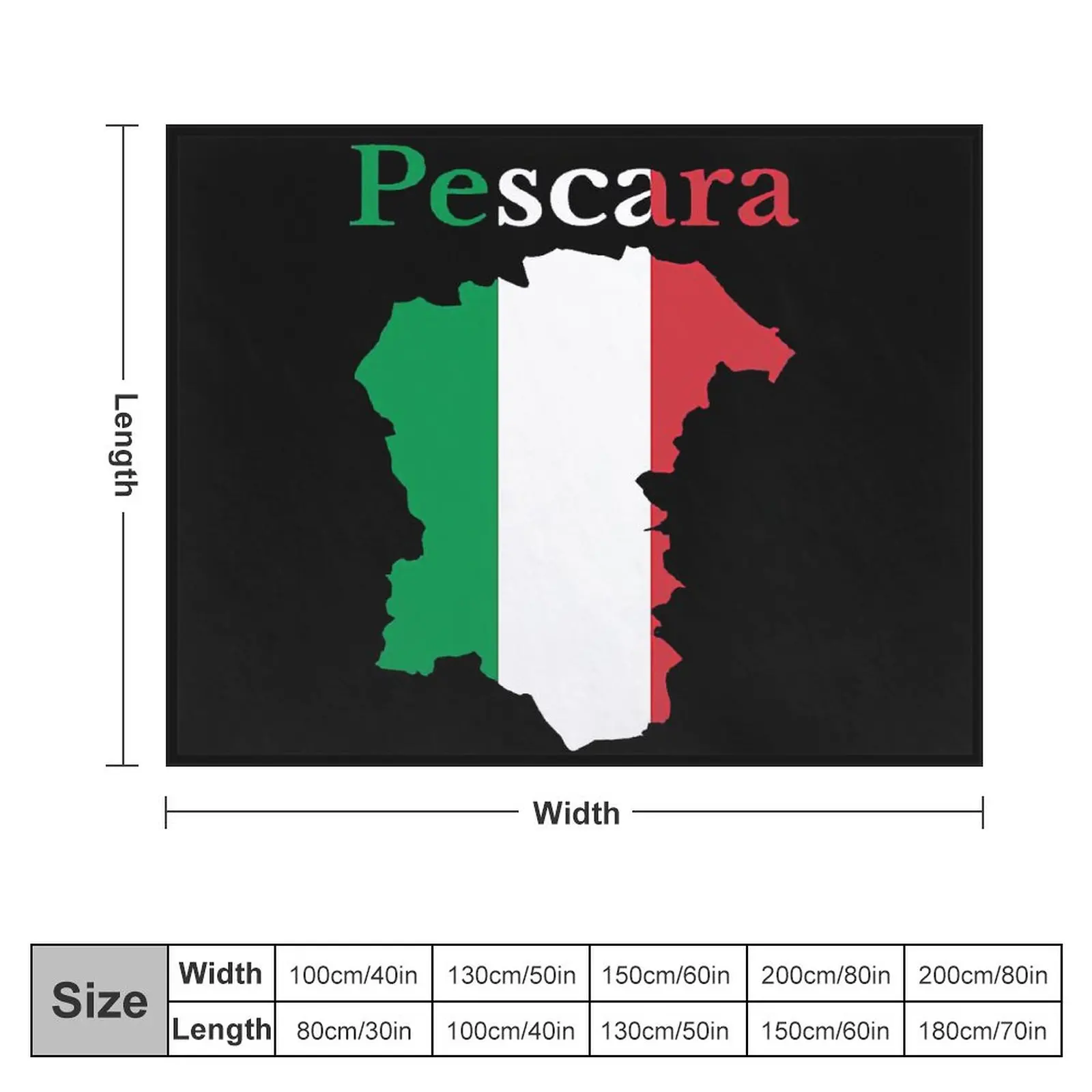 Province of Pescara Map Italian Province Woolen Blanket Schools Funny ...
