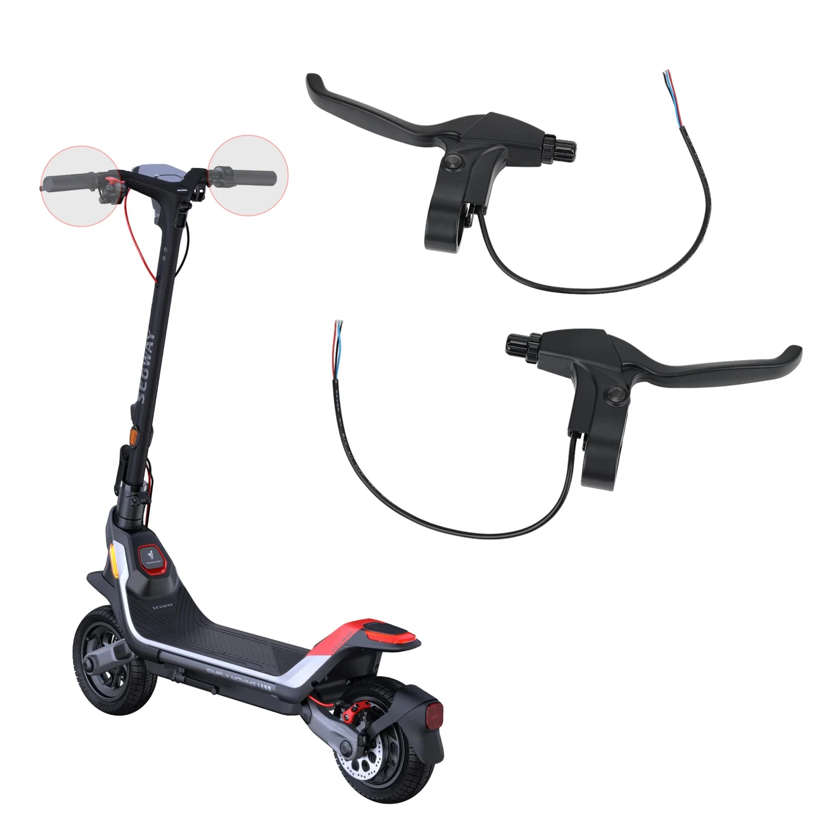 Оригинальная левая/правая тормозная ручка для Ninebot Kickscooter P65 P100 P100S Segway ...
