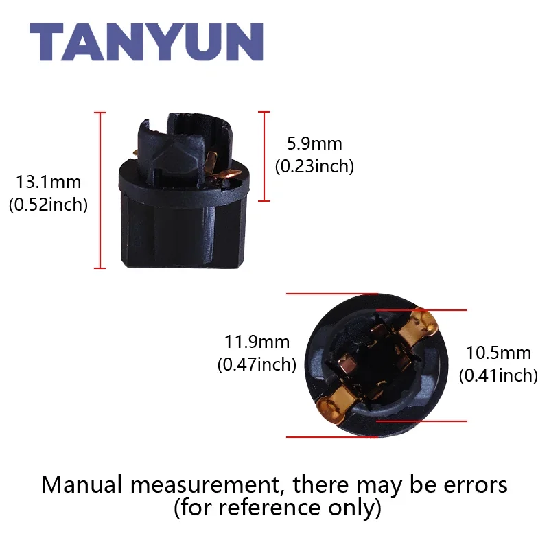 TANYUN T6.5 Twist Lock Socket Car Bulb Holder T6.5 Instrument Panel ...