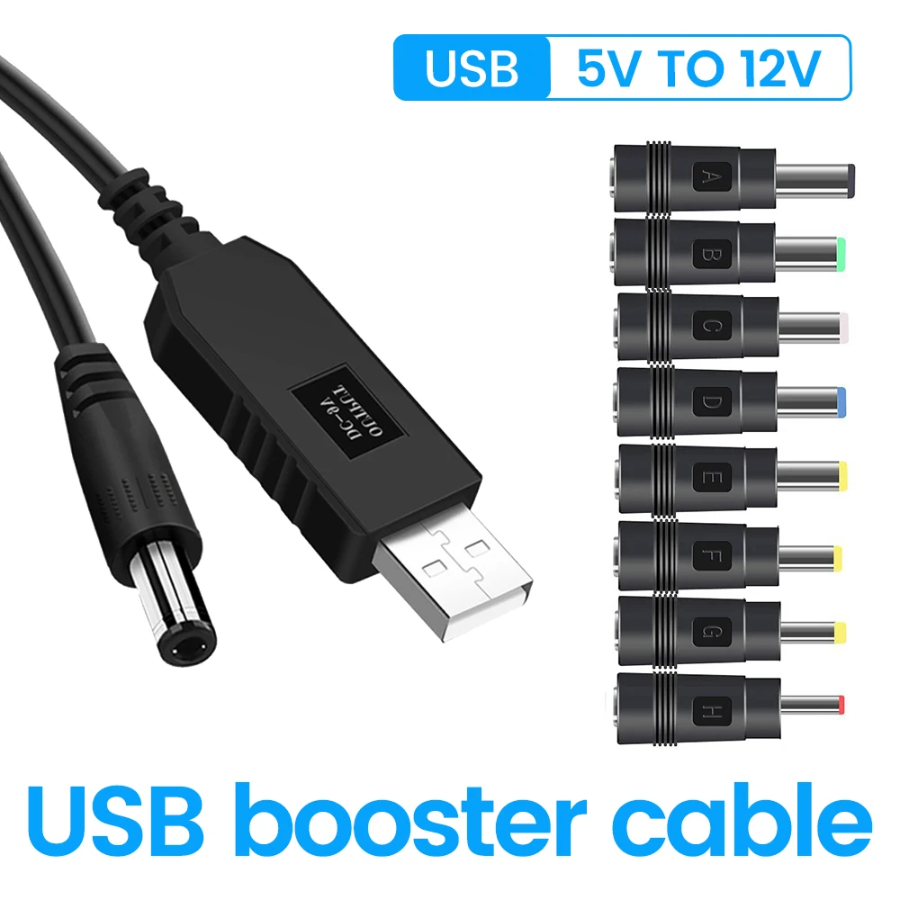 USB-кабель питания постоянного тока, 5 В до 12 В, 8 адаптеров | AliExpress