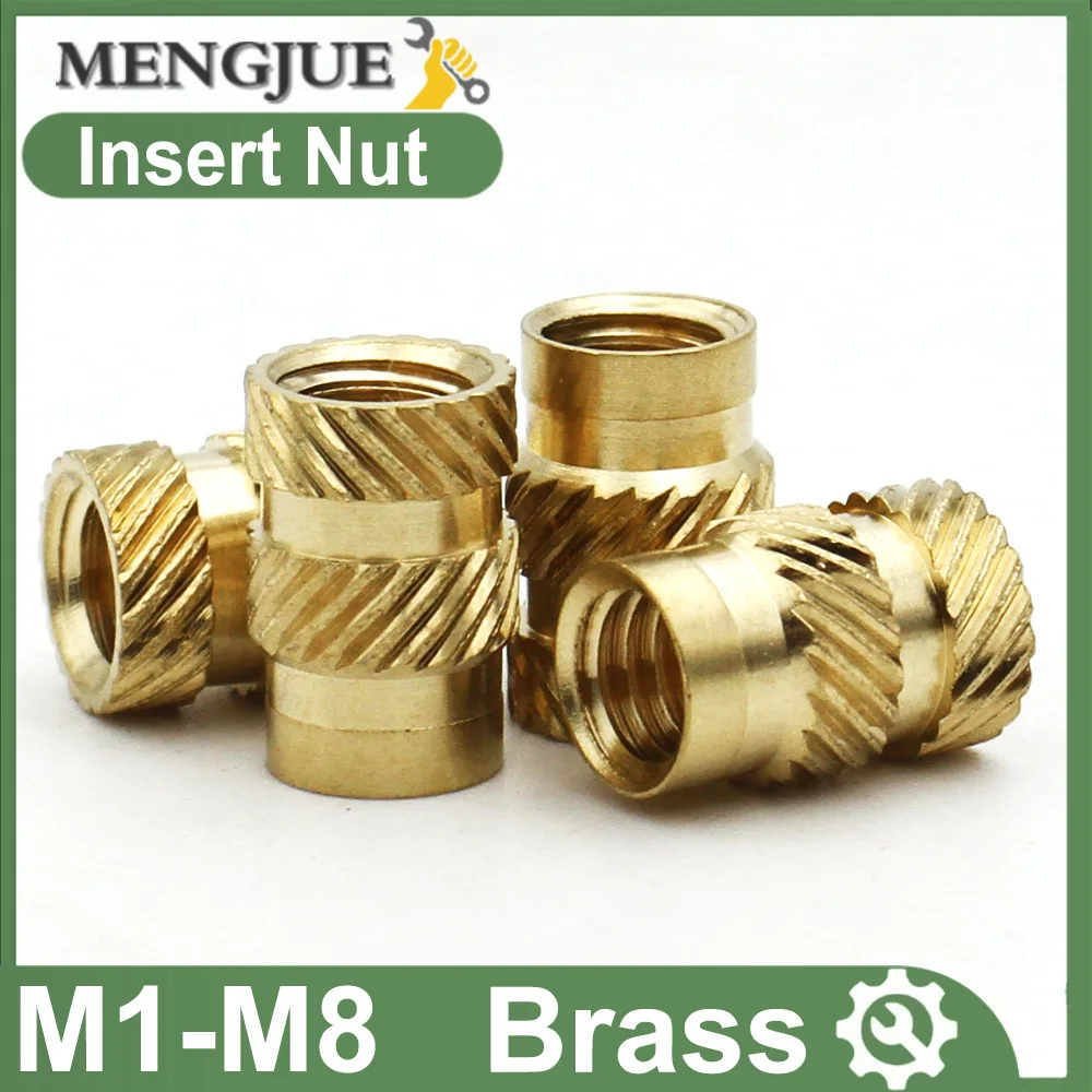 Brass Insert Nut M1 M1.2 M1.4 M1.6 M2 M2.5 M3 M4 M5 M6 M8 Knurled Nutsert Hot Melt Heat ...