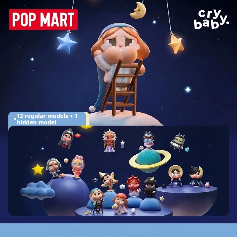 POP MART CRYBABY Crying To The Moon Фигурка | AliExpress