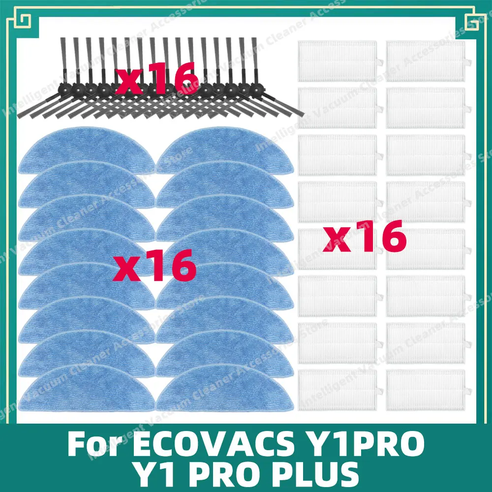 Боковая щетка для робота-пылесоса ECOVACS Y1 PRO / Y1 PRO PLUS, фильтр НЕРА, Швабра, тканевые ...