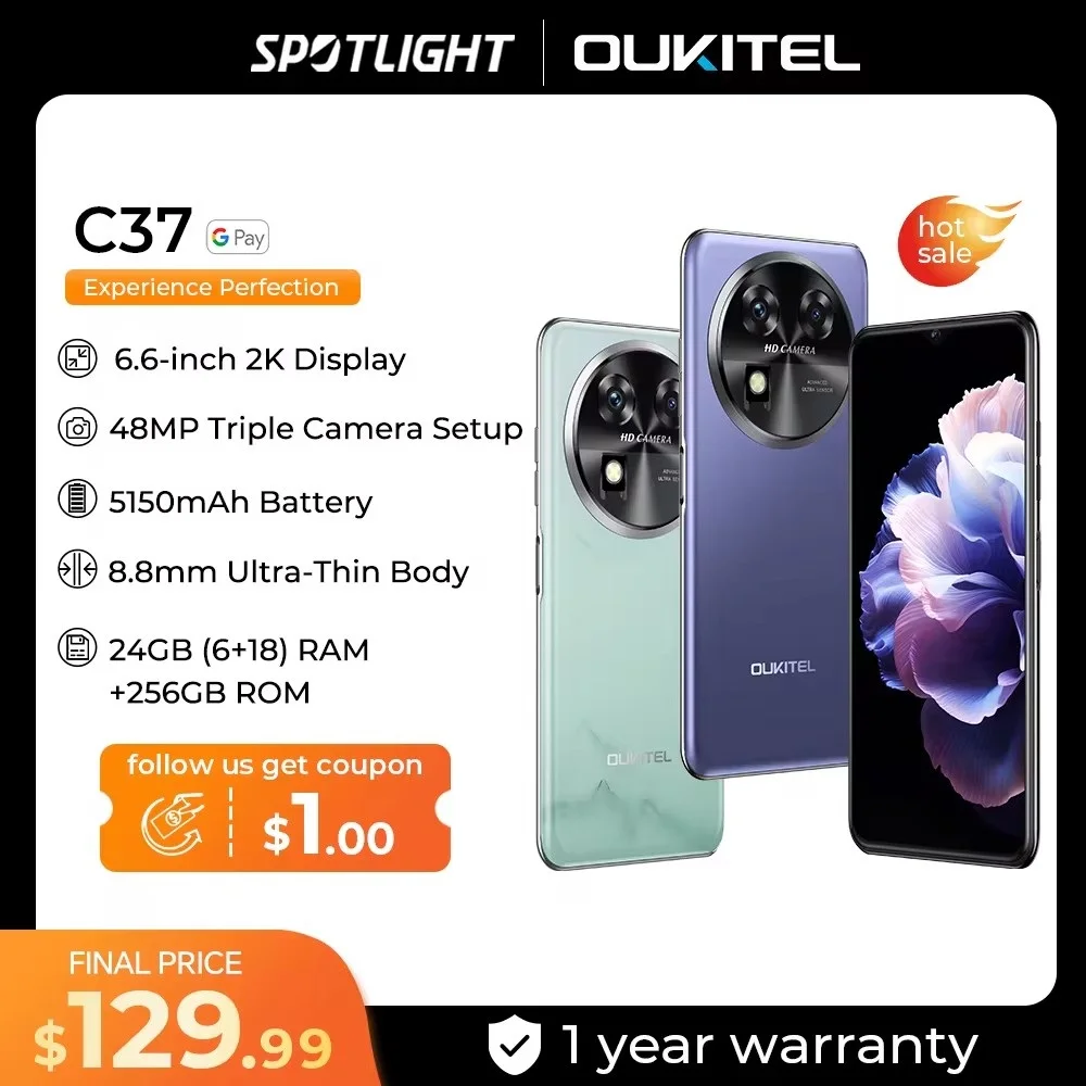 Смартфон Oukitel C37, 6/256ГБ, global | AliExpress