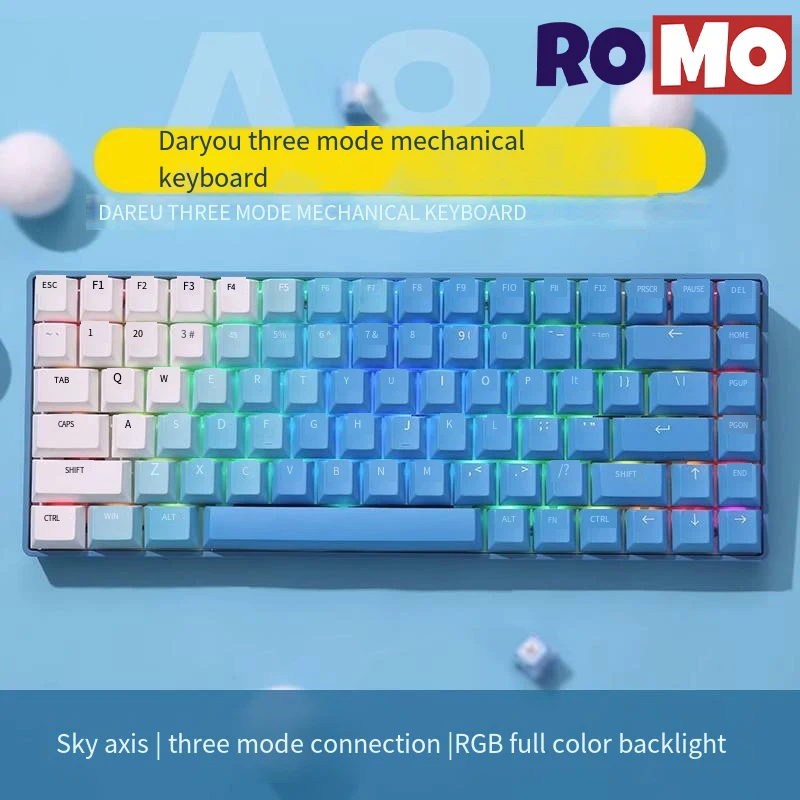 Беспроводная механическая клавиатура Dareu A84, игровая клавиатура с ...