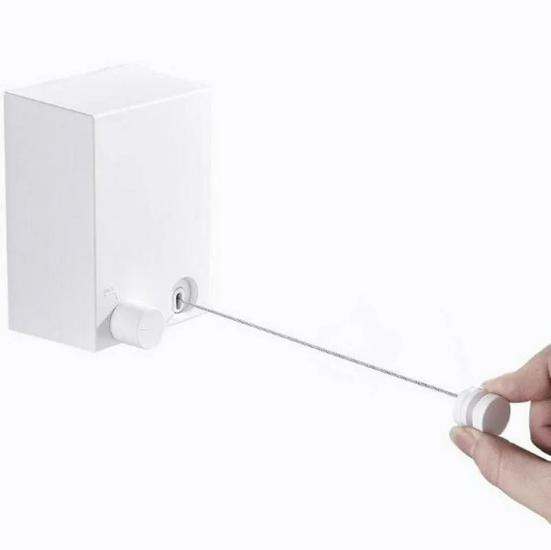 Indoor Outdoor Retractable Laundry Clothesline Wall Hanging Stretch ...
