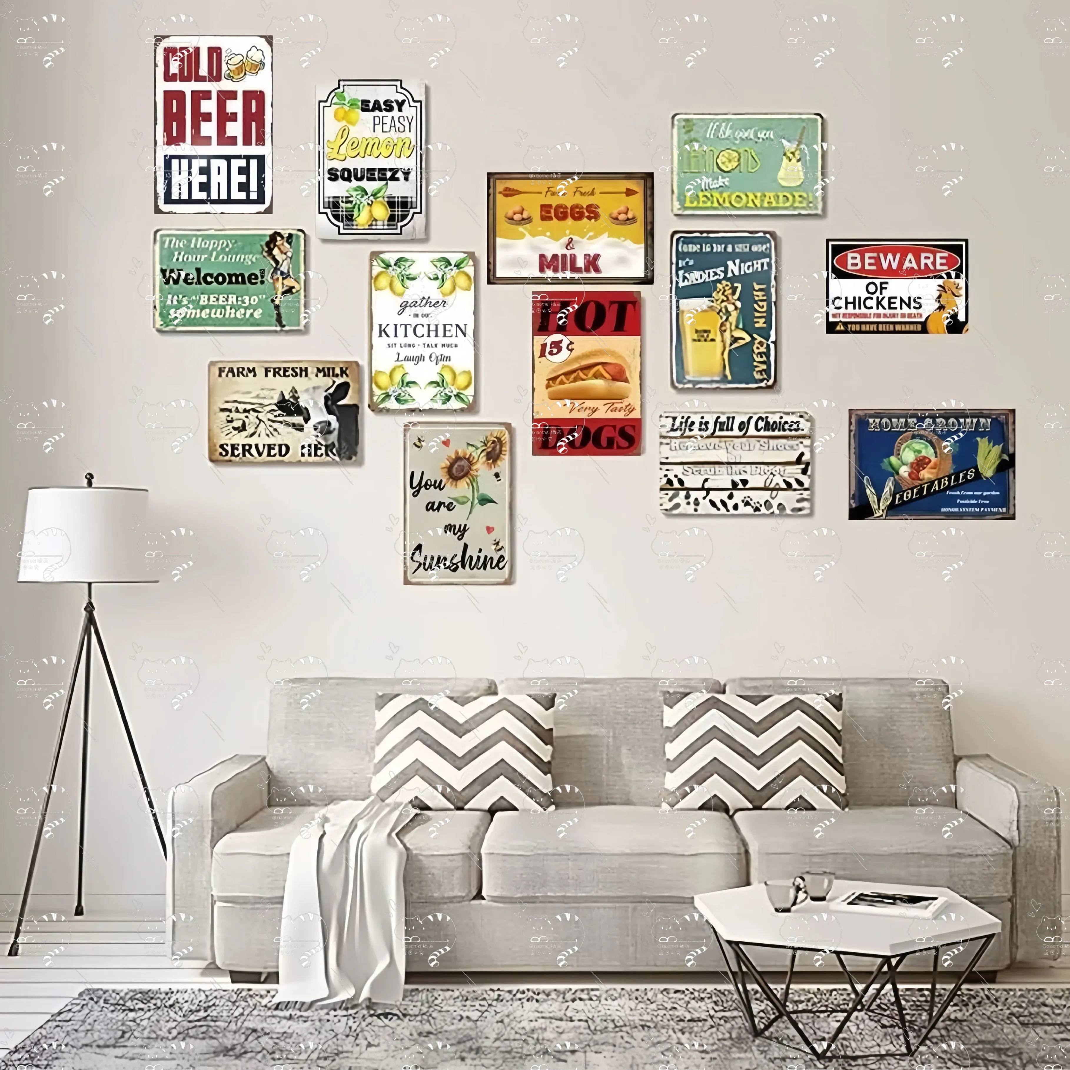 Металлическая вывеска с изображением кошки | AliExpress