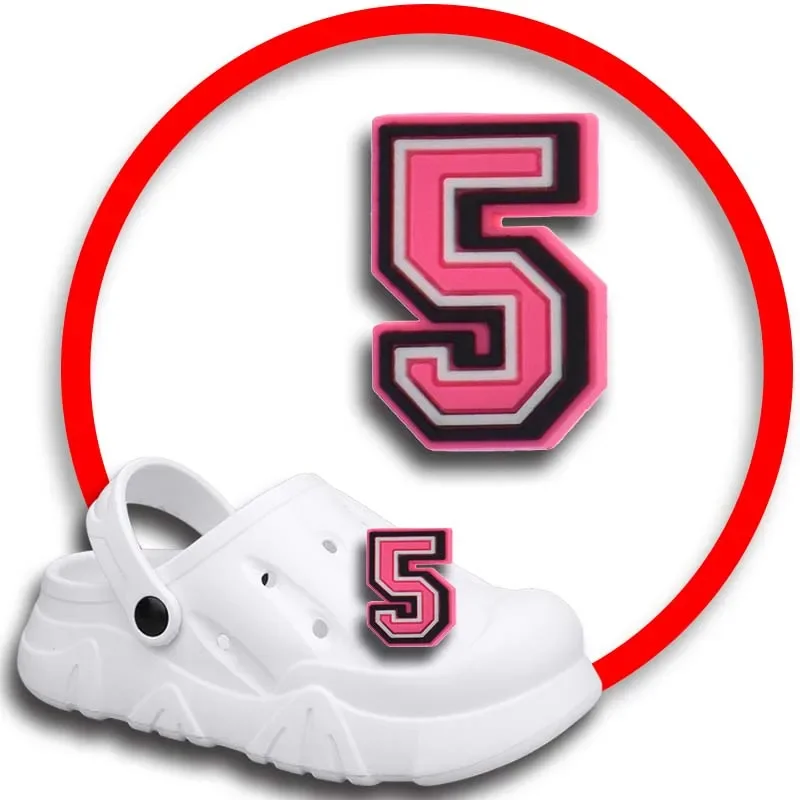 Number Shoe Charms for Crocs Sandals Women Clogs Pins Shoe Decorations ...