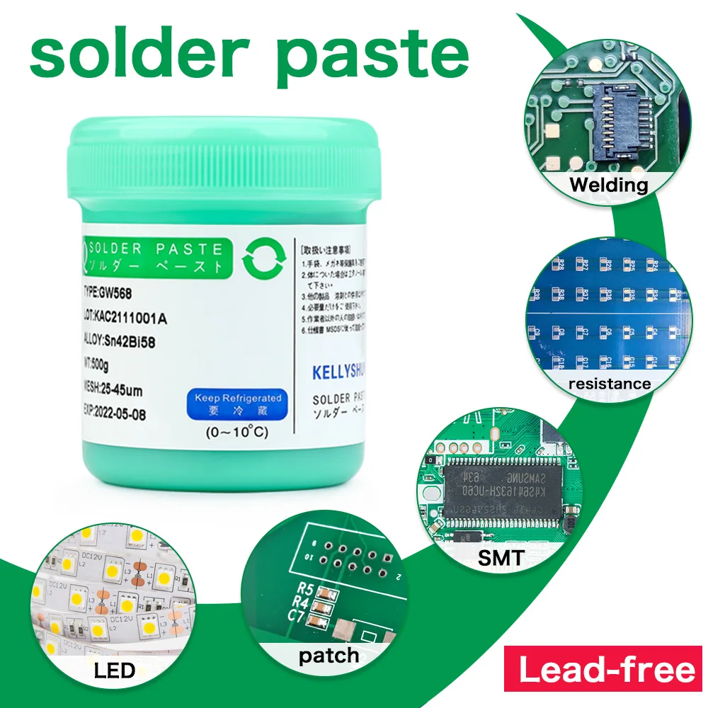 500g Lead-free Low High Temperature Solder Paste Flux for Soldering SMD ...