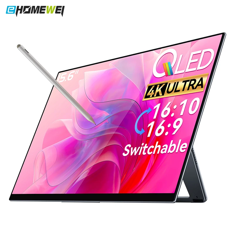 Портативный монитор EHOMEWEI, телефон с экраном диагональю 4K и ...
