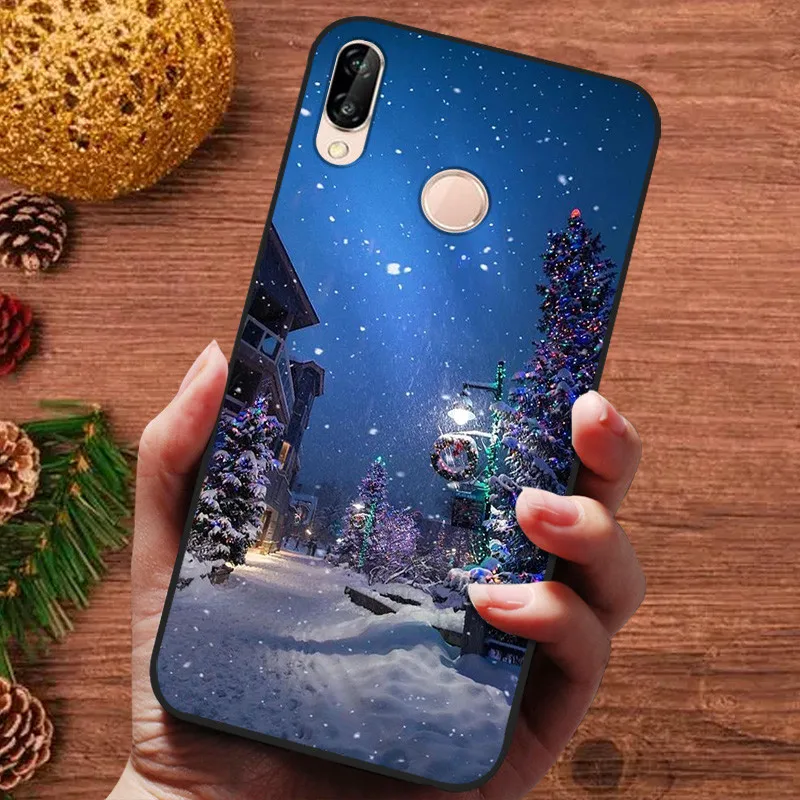 Рождественский чехол с рисунком для Huawei P20 P30 Lite Pro ...