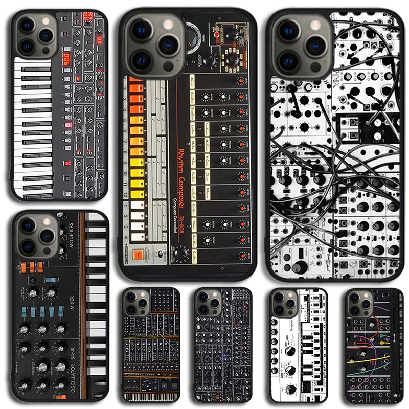 Vintage Synth Synthesizer Phone Case For iPhone 14 15 16 13 12 Mini Max ...
