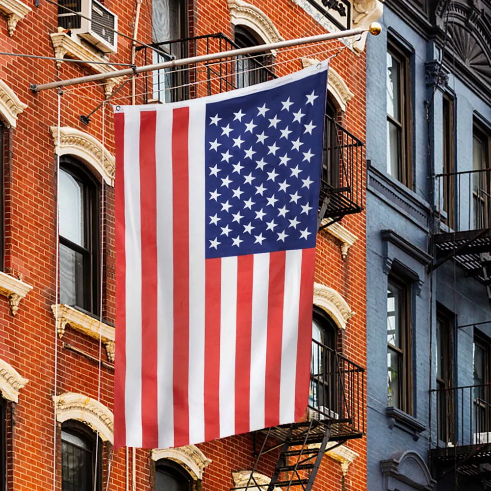 Флаг в полоску с принтом звезд 90x150 см, флаг на День Независимости из ...