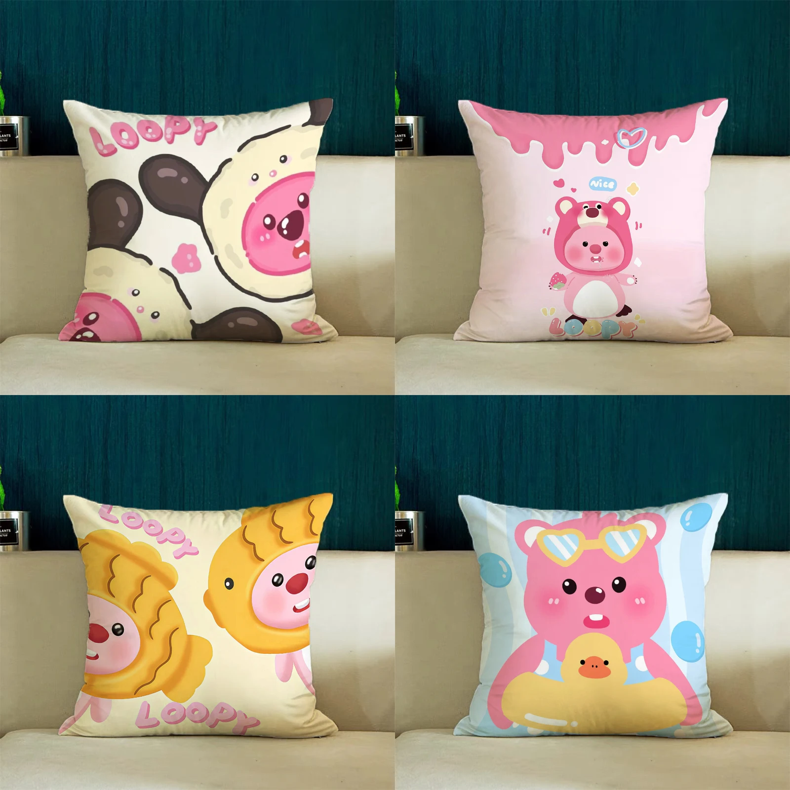 Cute P-Pororo Covers for Bed Pillows Home Decor Decorative Pillowcases ...