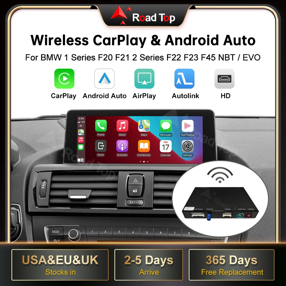 RoadTop Wireless CarPlay для BMW серии 1 2 F20 F21 F22 F23 F45 2012 ...