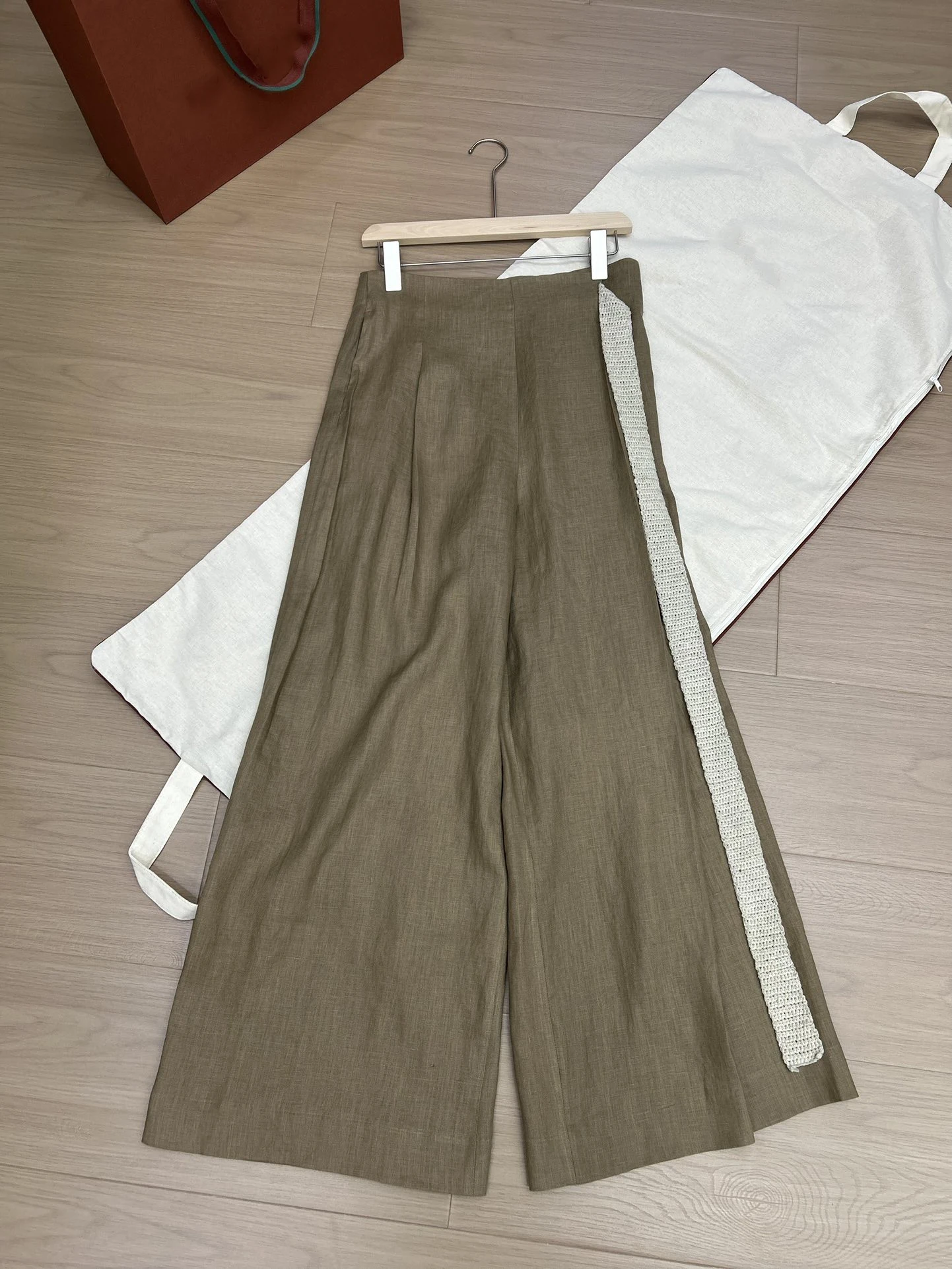 Брюки женские льняные с широкими штанинами | AliExpress