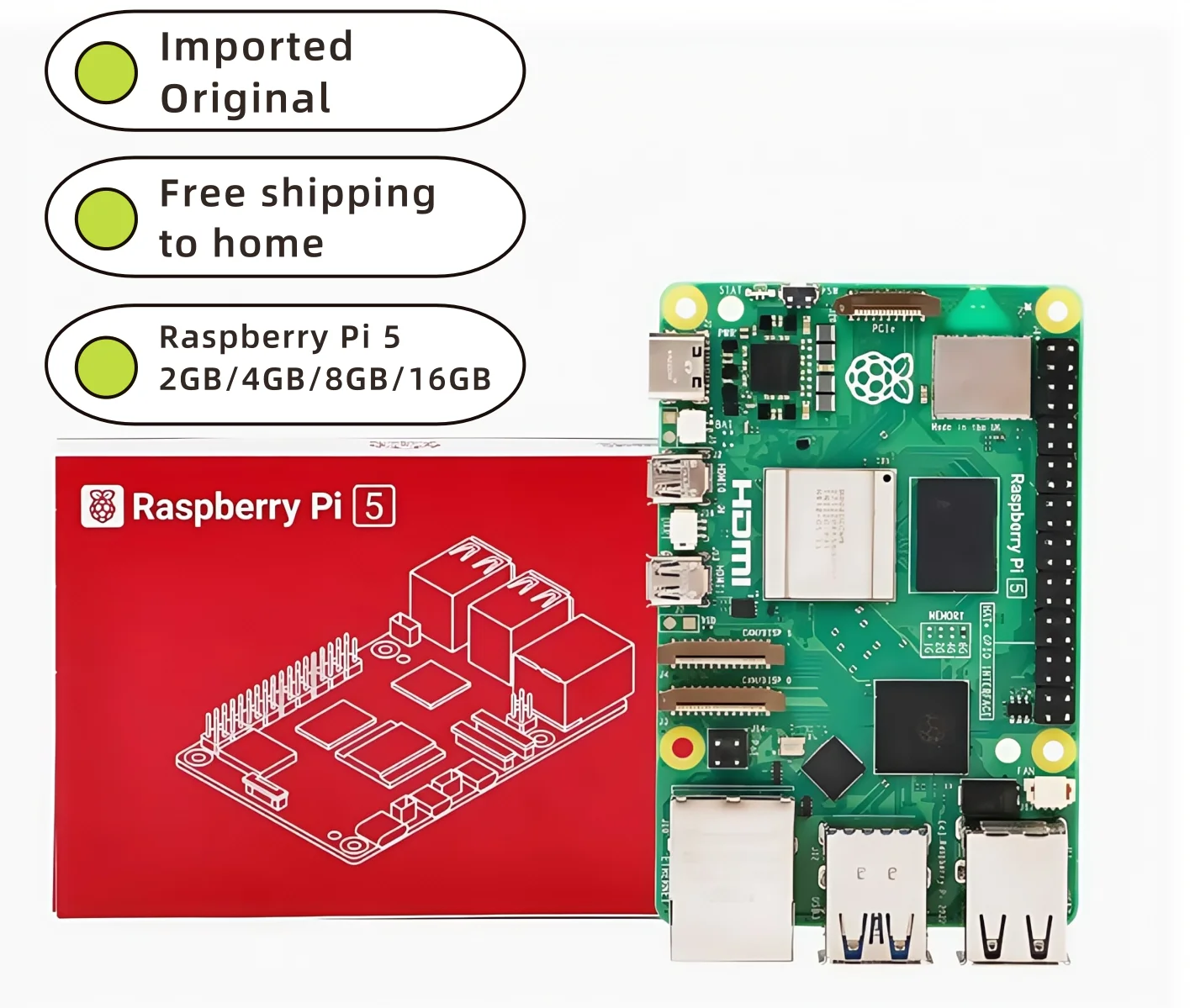 Raspberry Pi 5 / Raspberry Pi 4B Материнская плата 2/4/8/16 ГБ | AliExpress