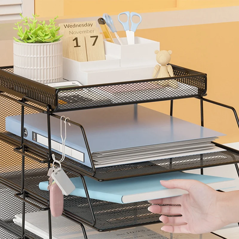 2+1 Document Tray, Document Storage File Rack, 2 Tiers, A4 Size Paper ...