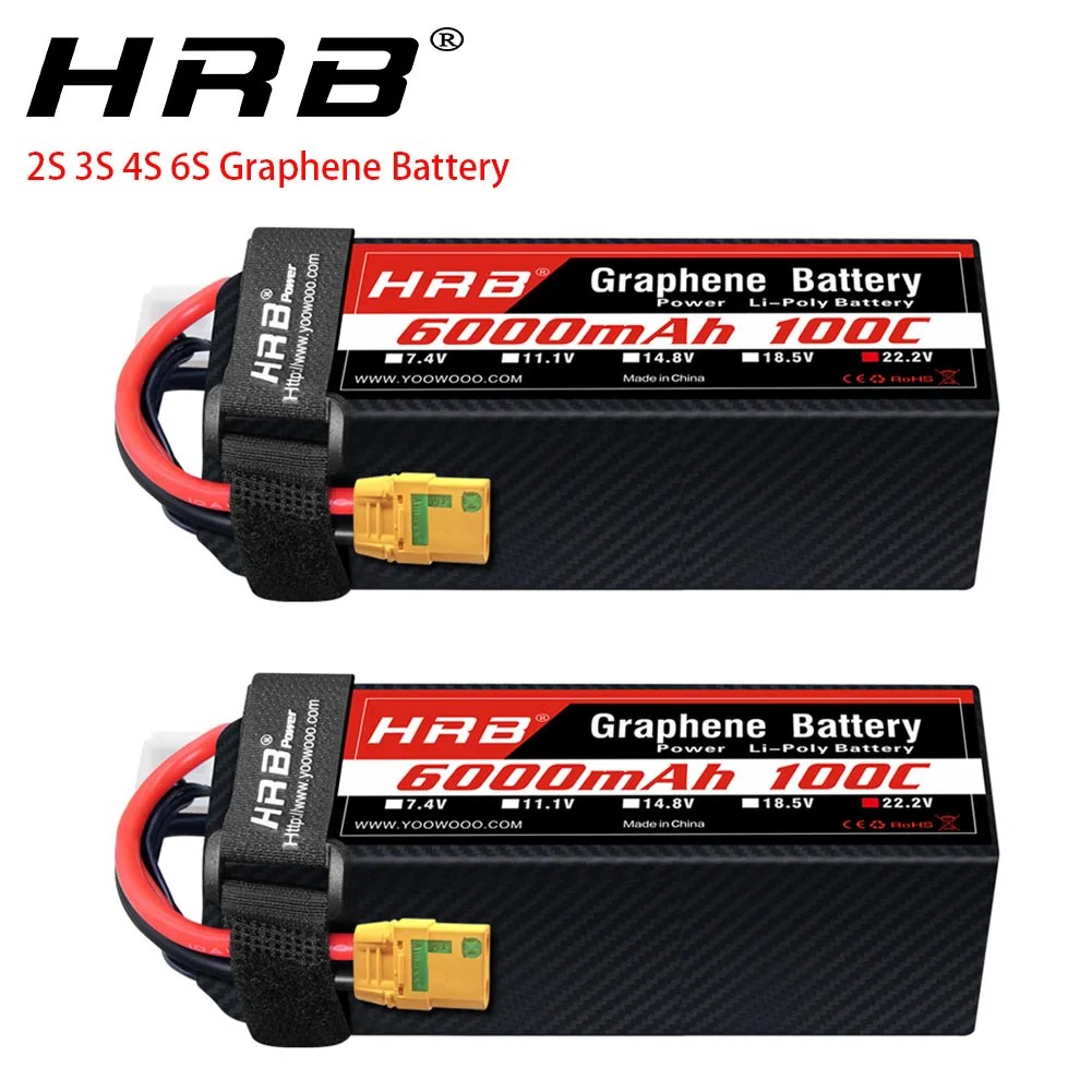 2 шт. HRB графеновые аккумуляторы LiPo 2S 3S 4S 6S | AliExpress