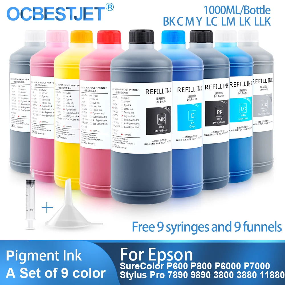 Универсальные пигментные чернила для Epson SureColor P600 P800 Stylus ...