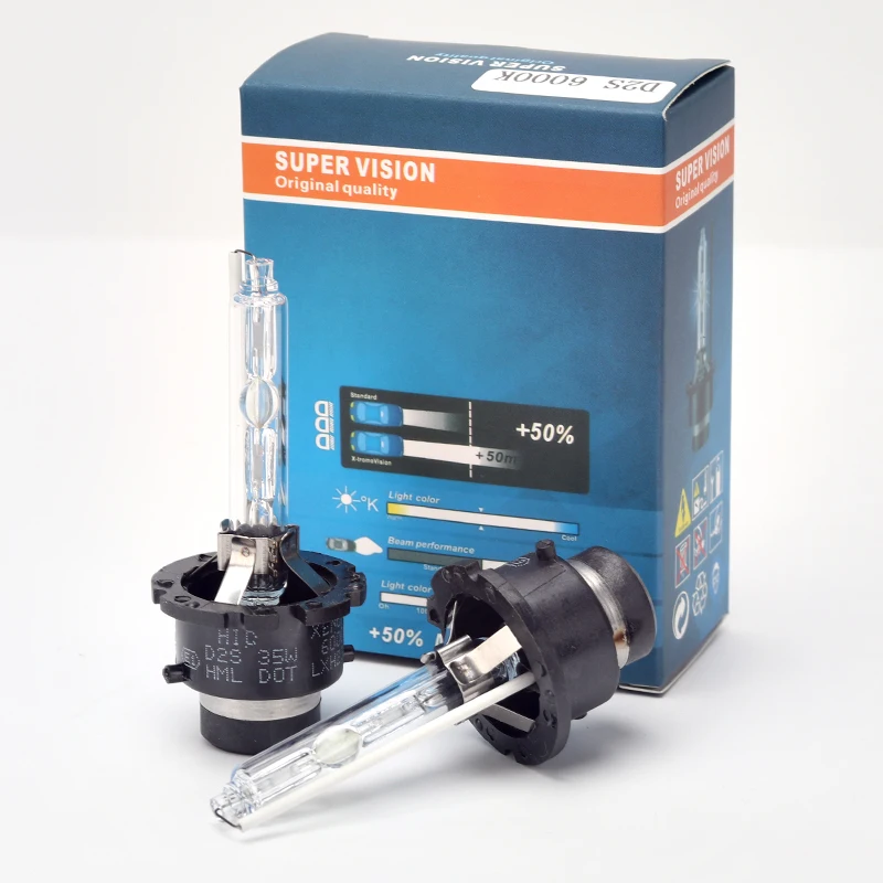 35 Вт Автомобильная HID D2S ксеноновая фара 4300K 6000K 8000K | AliExpress