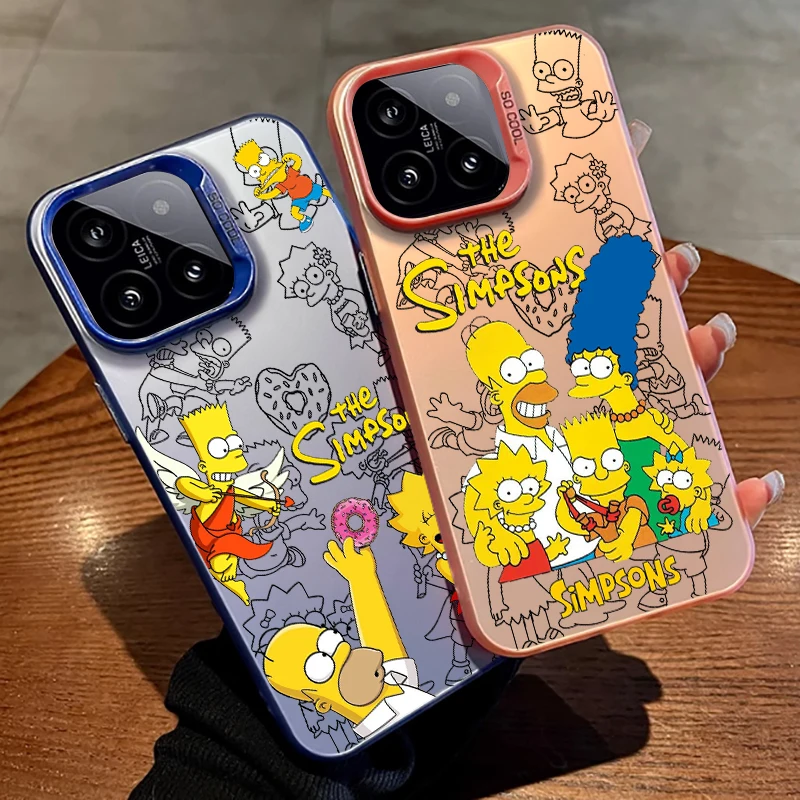 Disney Simpson Art Anime For Xiaomi 14T 12T 13T Poco F3 F4 M2 M3 M5s X3 ...