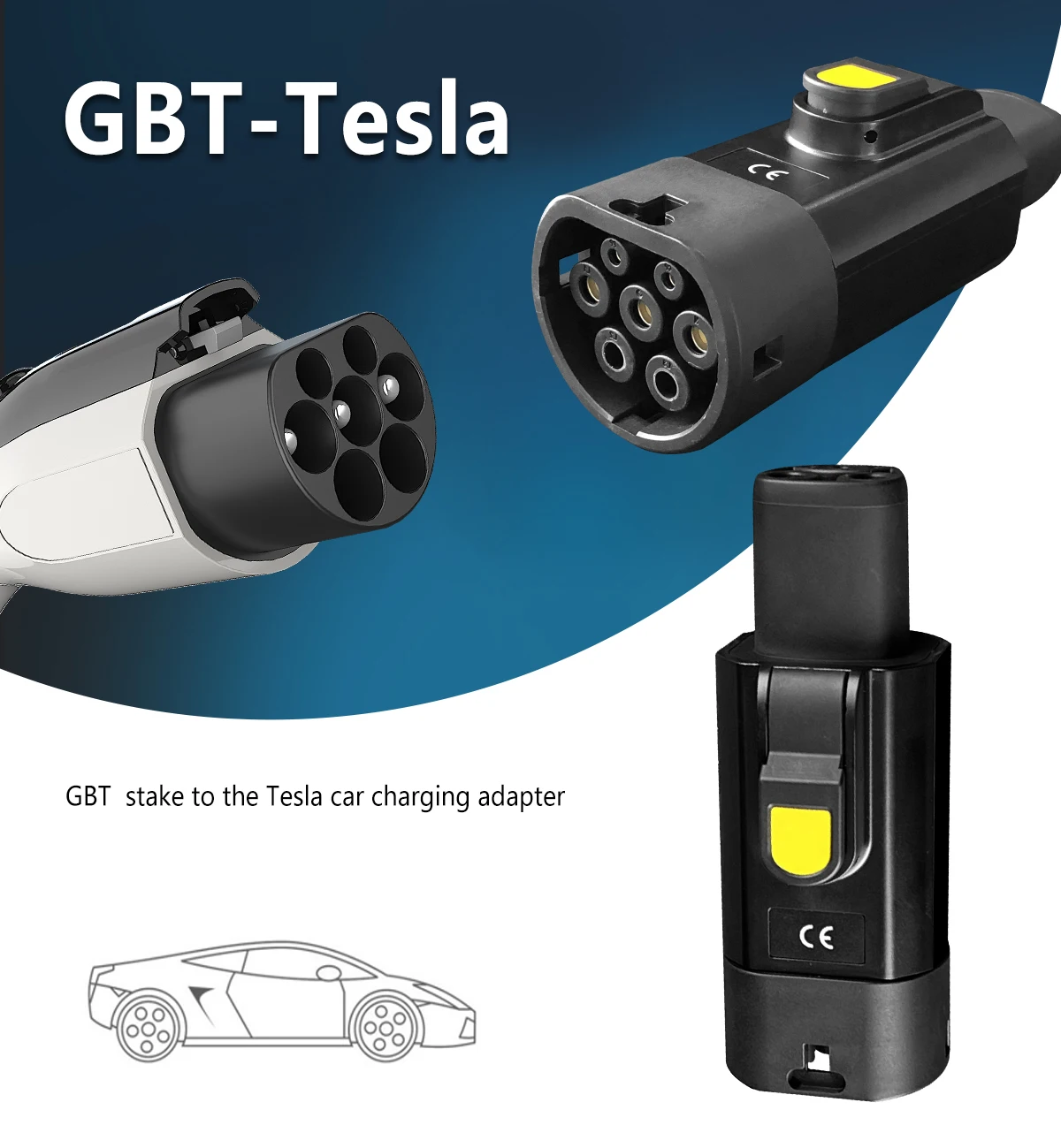GB/T 32A 7KW EV Plug To American Tesla Super Charger TPC NACS Адаптер ...