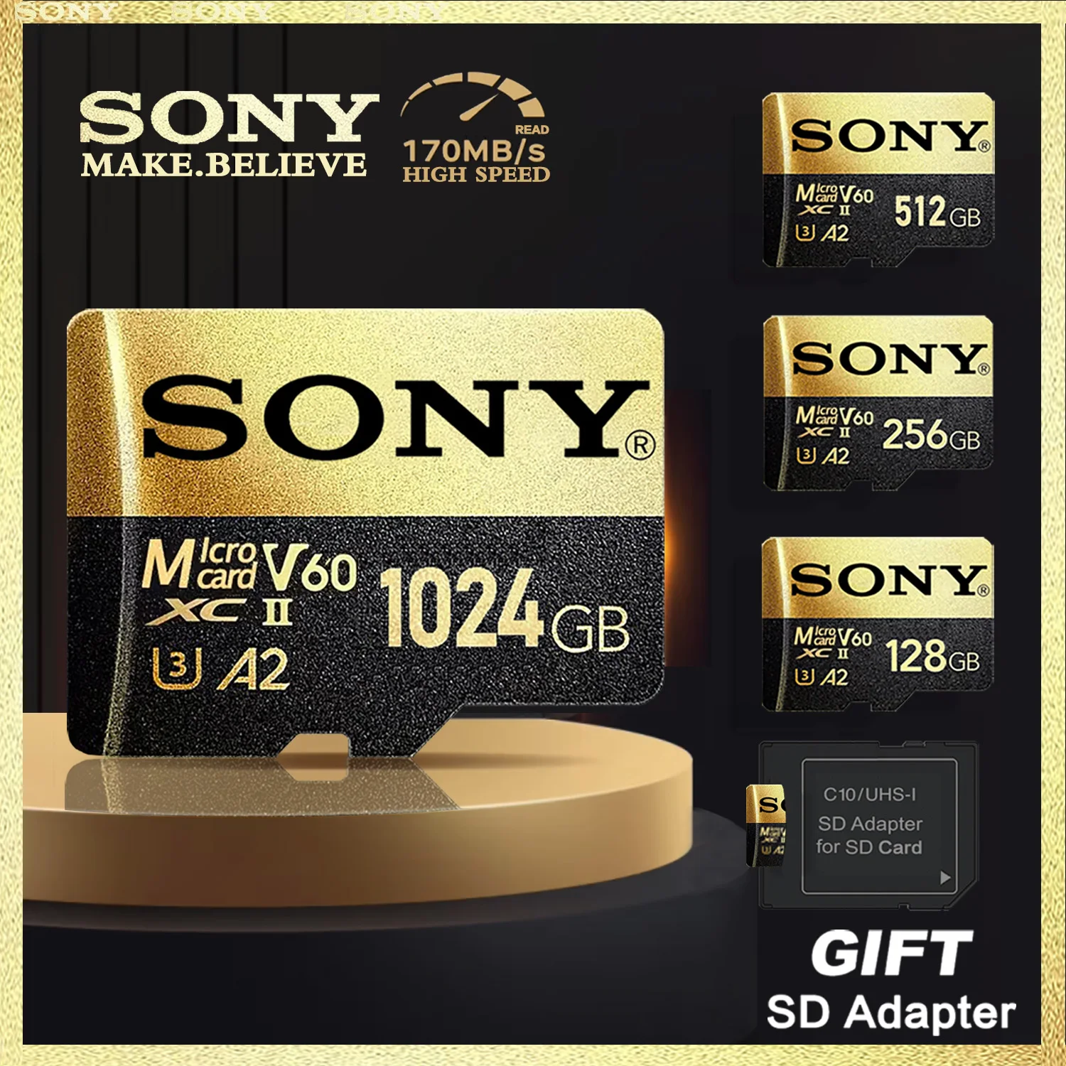 SONY Micro SD Memory Card 256 ГБ / 128 ГБ / 512 ГБ / 1 ТБ | AliExpress
