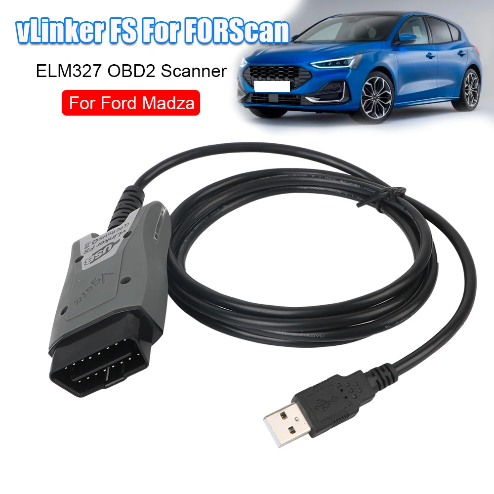 Считыватель кодов OBDII для Mazda, Ford FORScan, VLinker FS, ELM327 ...