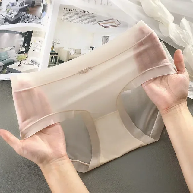 Трусики женские из вискозы, пикантные прозрачные Бесшовные дышащие ...