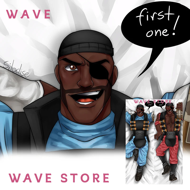 Наволочка Dakimakura Team Fortress 2 Demoman 2WAY полиэстер/хлопок ...
