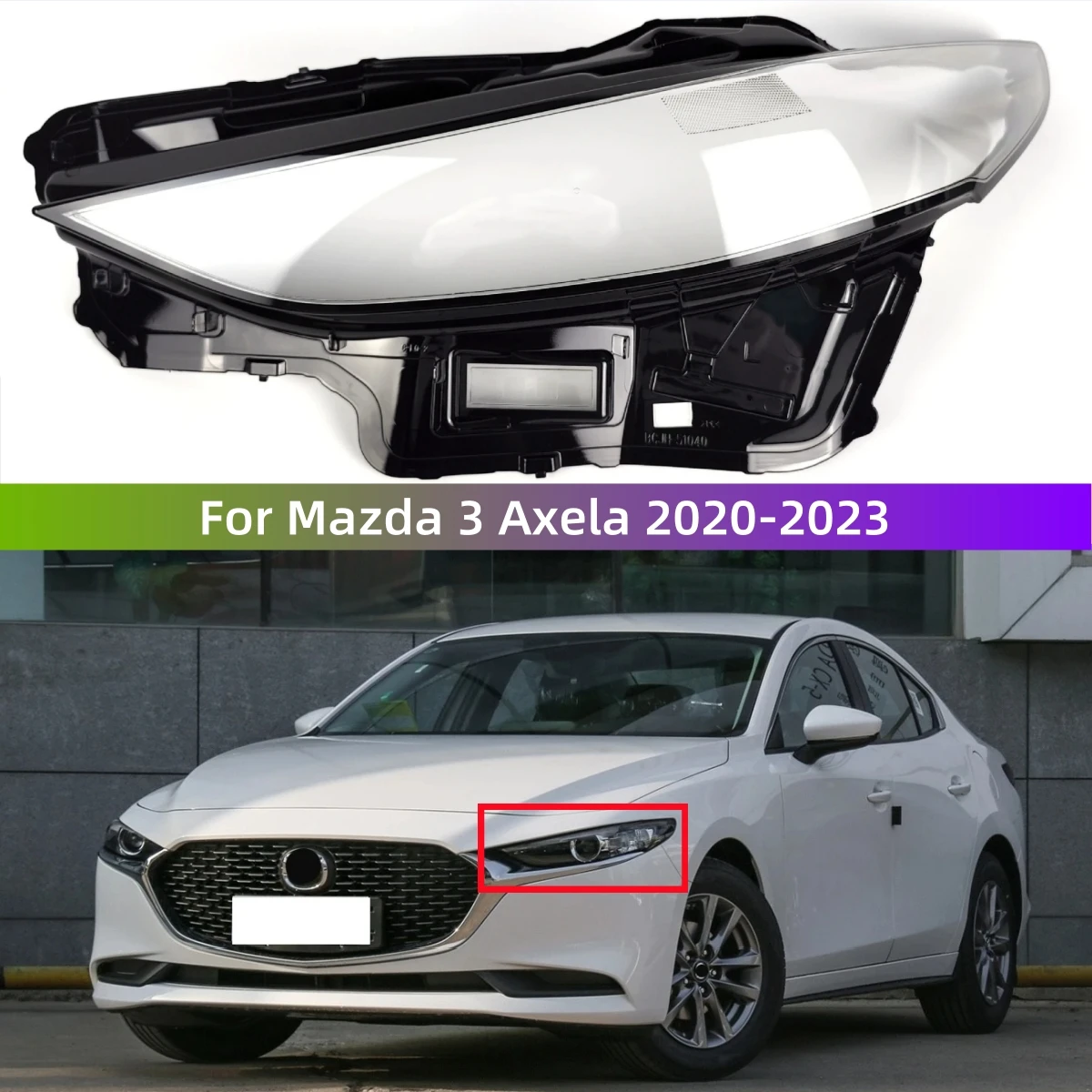 Для Mazda 3 Axela 2020 2021 2022 2023 автомобильный прозрачный материал ...