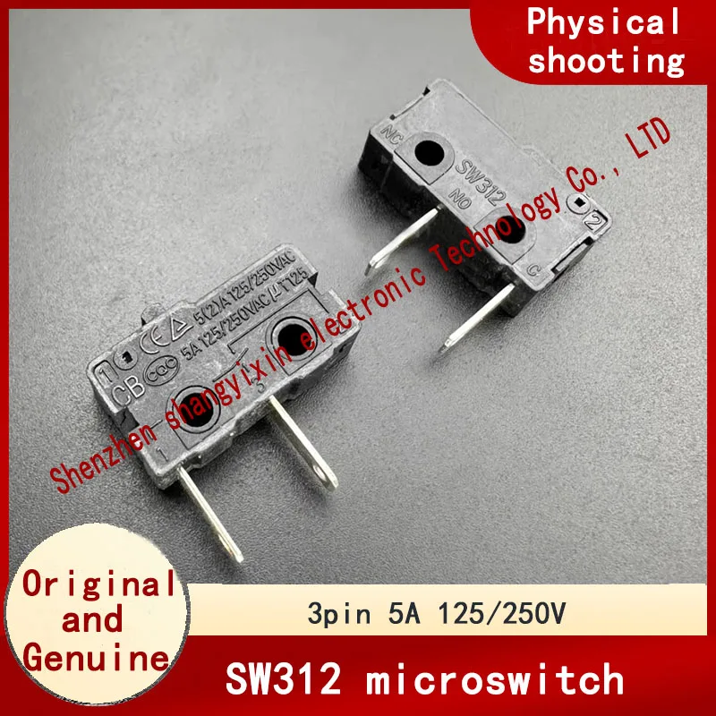 Микропереключатель SW312, 5 А, 125/250 В переменного тока, T125 ...