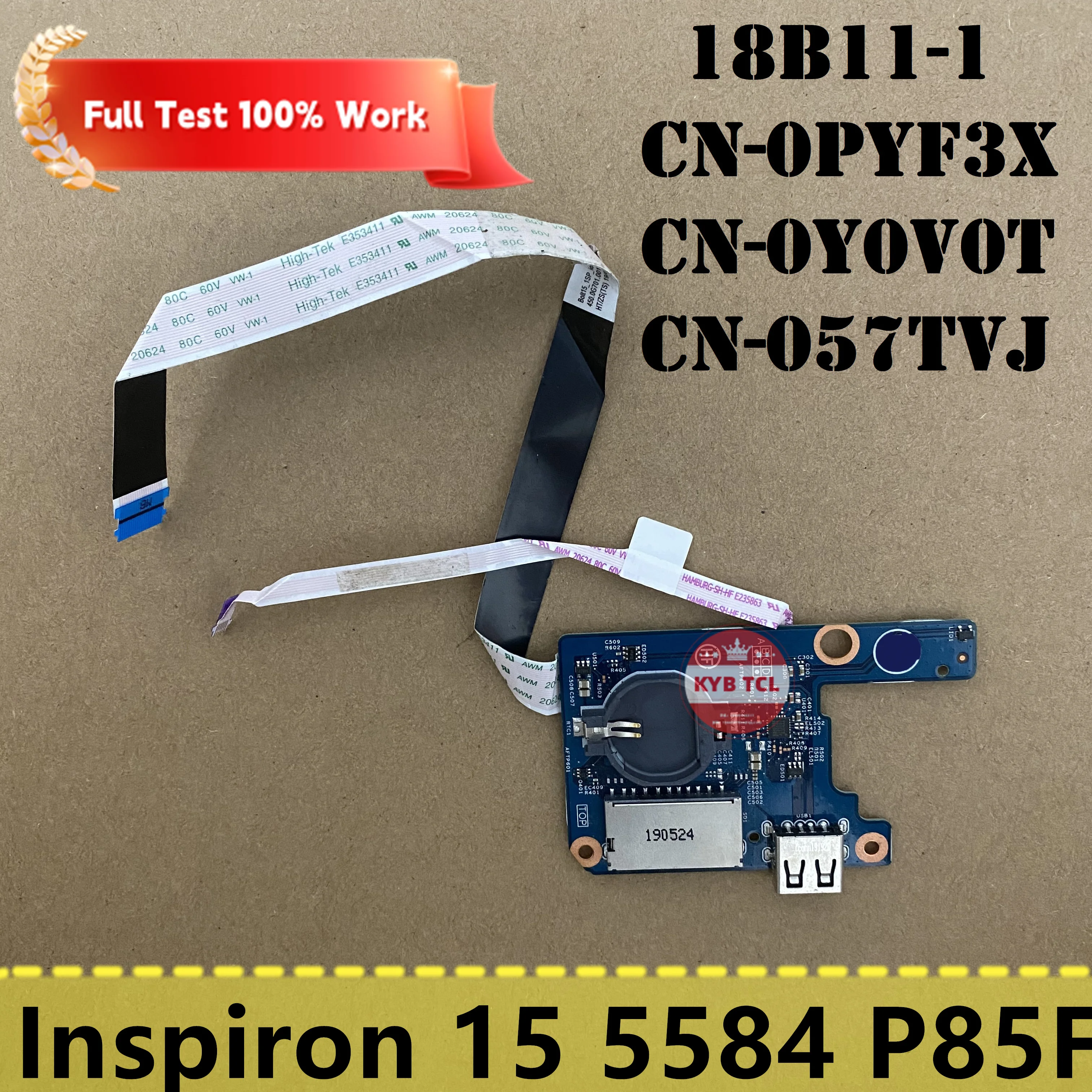 Ноутбук для Dell Inspiron 15 5584 P85F, USB-устройство чтения карт SD ...
