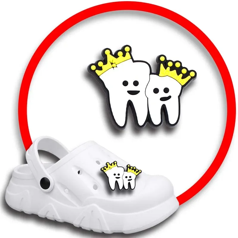 Q Edition Teeth Shoe Charms for Crocs Sandals Women Clogs Pins Shoe ...
