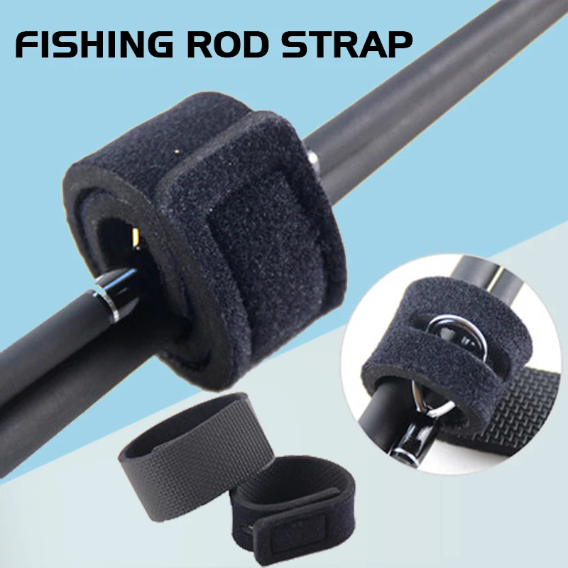 1PCS Fishing Rod Tie Holders Straps Belts Suspenders Fastener Hook ...
