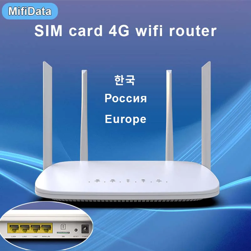 4G CPE 4G router SIM card WiFi modem Hotspot 32 wifi users RJ45 WAN LAN ...