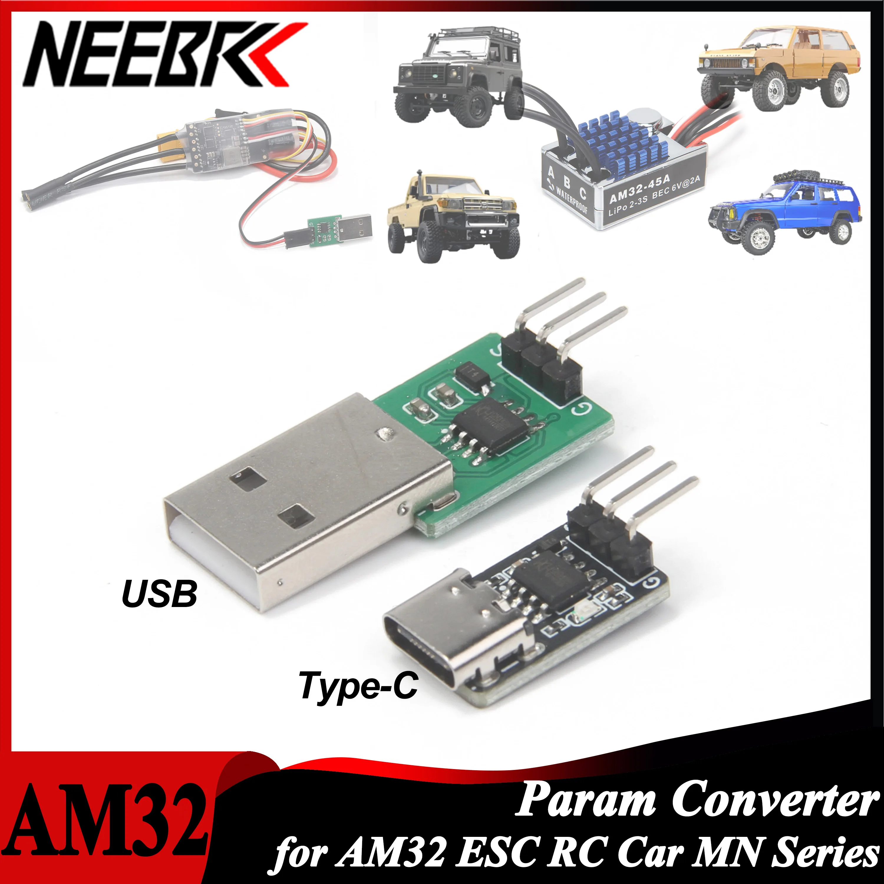 AM32 ESC USB Type C Link Programmer для RC Car MN128 MN78 MN82 | AliExpress