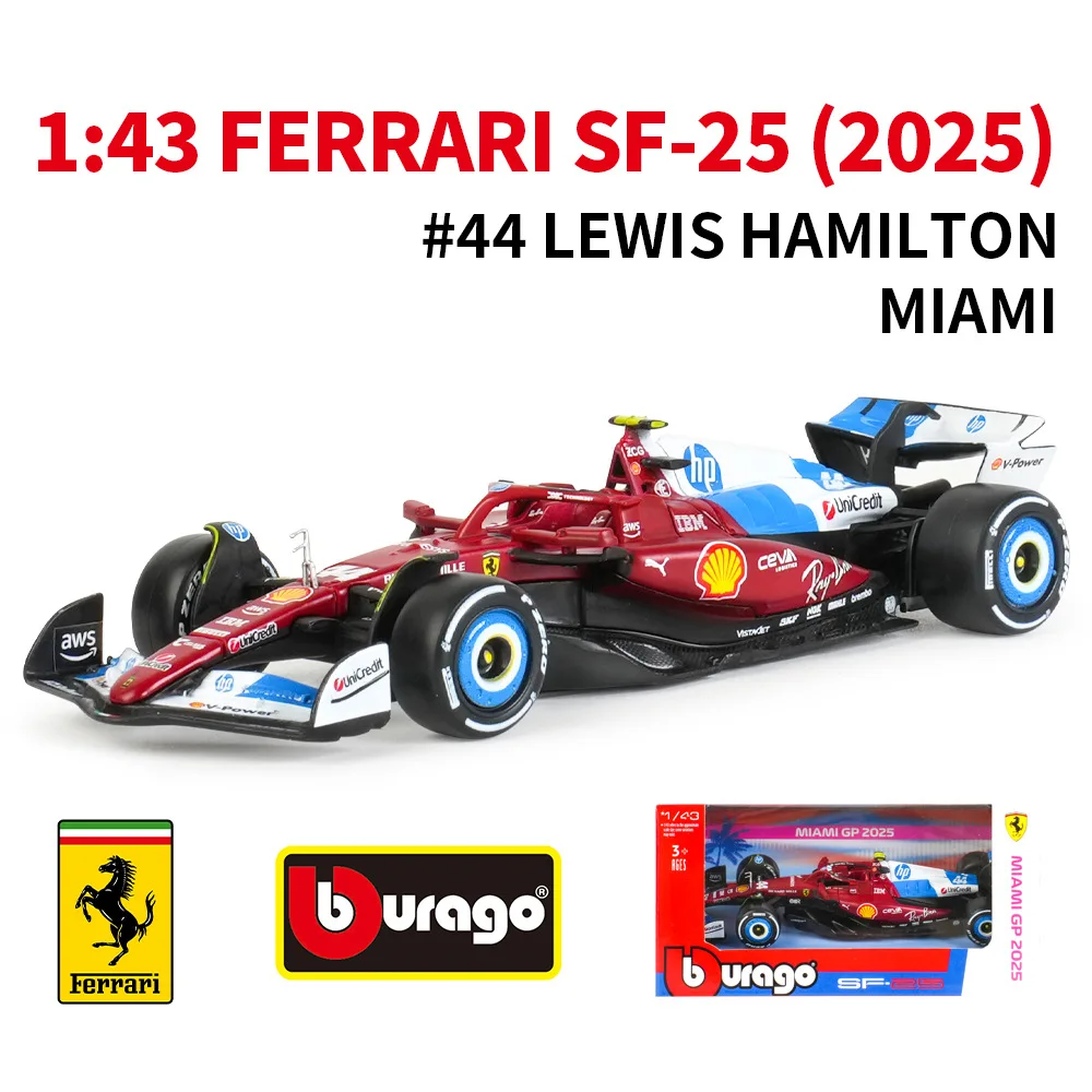 Bburago 1:43 Ferrari F1 SF25 #16 #44 | AliExpress