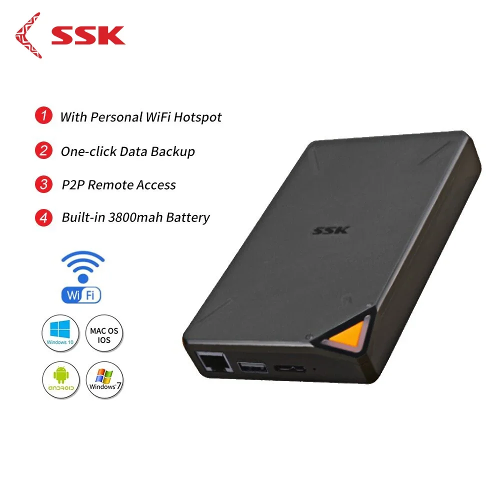 Портативный беспроводной внешний жесткий диск SSK | AliExpress