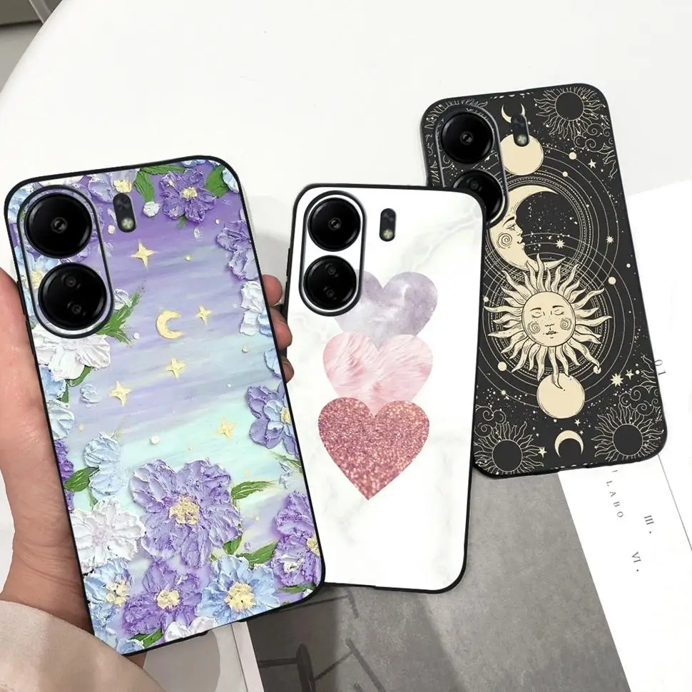 For Xiaomi Redmi 13C 4G Case Luxury Painted Cover Soft Silicone Phone ...