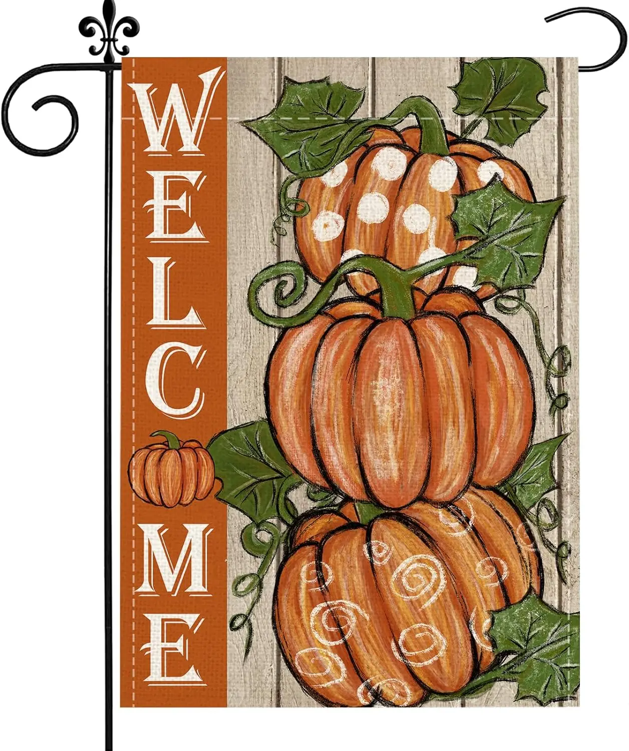 Pumpkin Fall Garden Flag Double Sided for Outside - Welcome Garden Flag ...